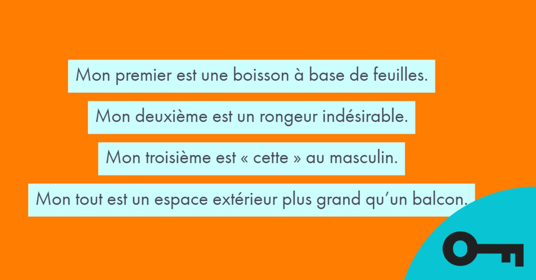 Une charade extérieure - La CLEF