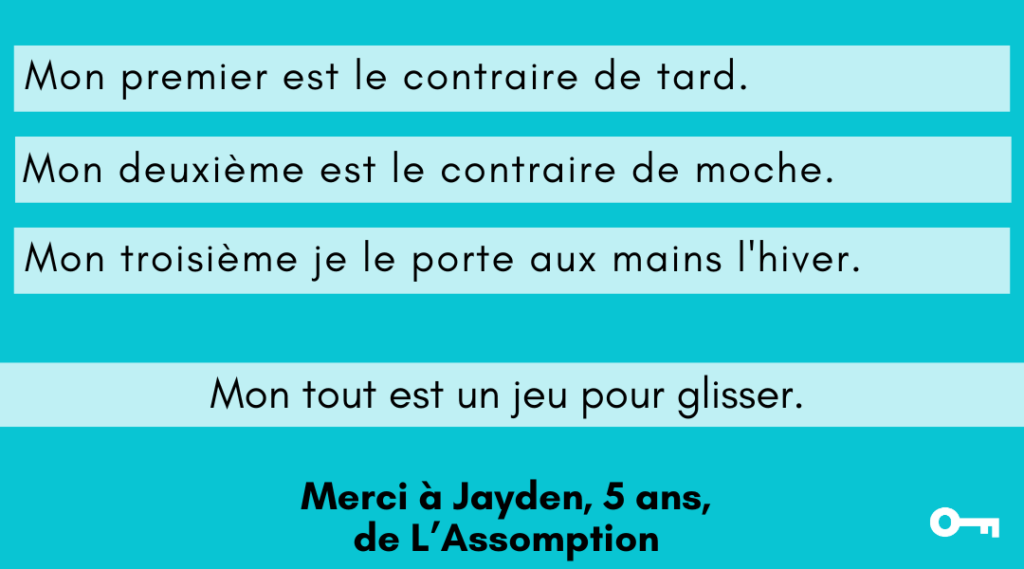 Une charade pour s'amuser l'hiver - La CLEF